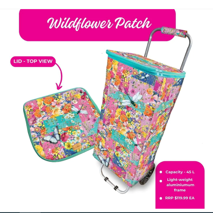Insulated Shopping Cart - Wildflower Patch – Bags To Go